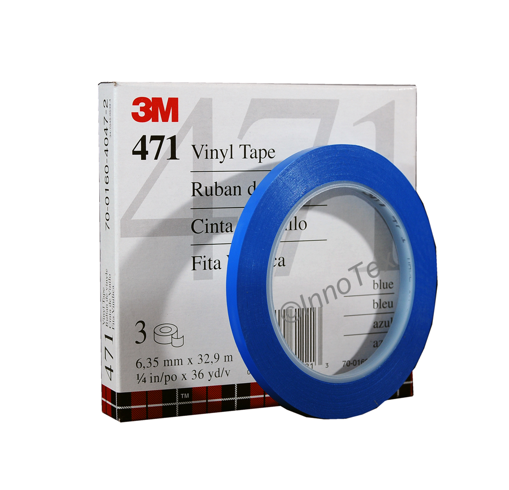 3M Scotch 471 Finlinjetejp 3-pack 6,35mm x 32,9m